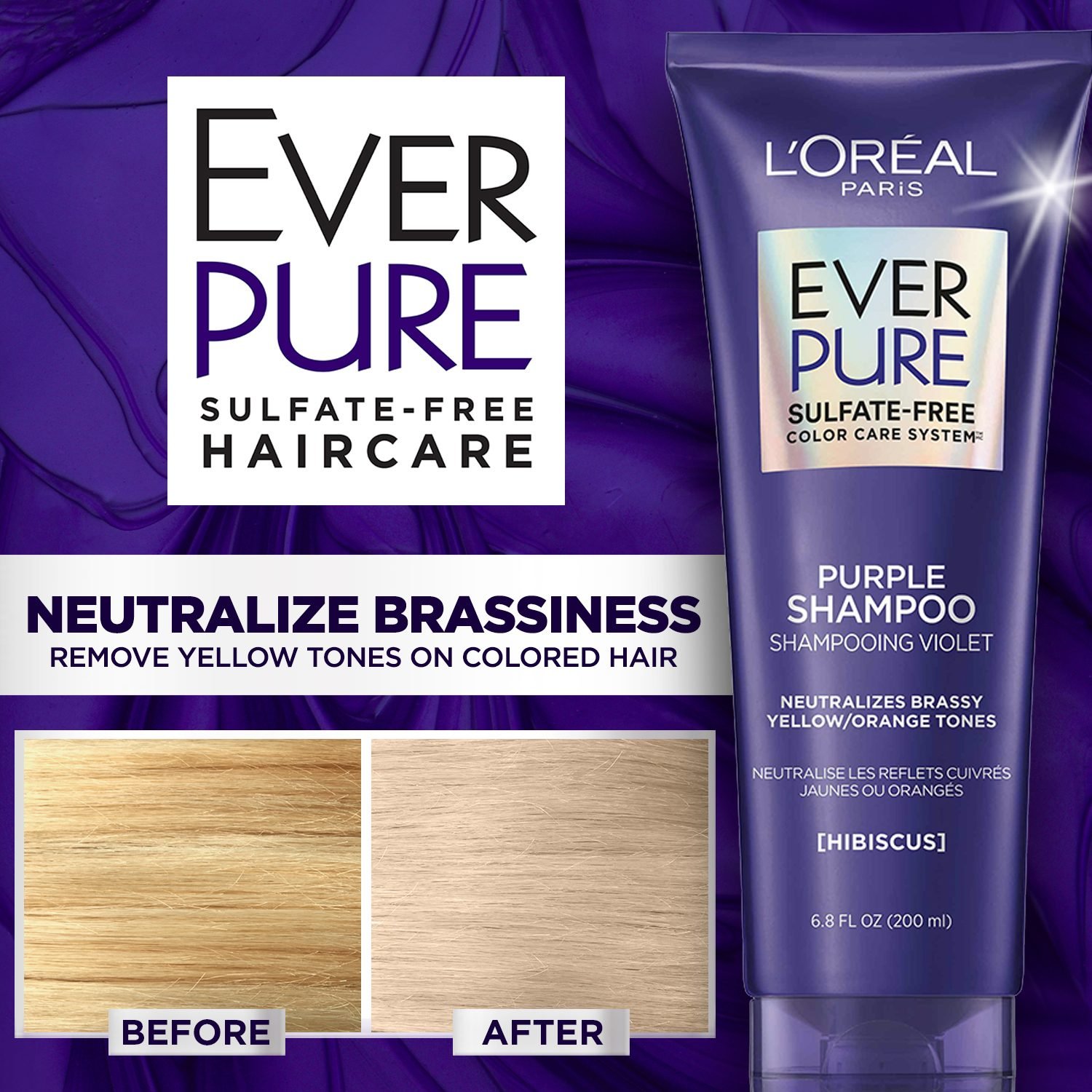 L'Oréal Paris Ever Pure Brass Toning Purple Shampoo