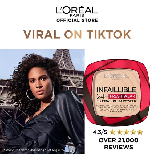 Infallible Face Makeup 24HR Fresh Wear Powder Foundation 140 Golden ...