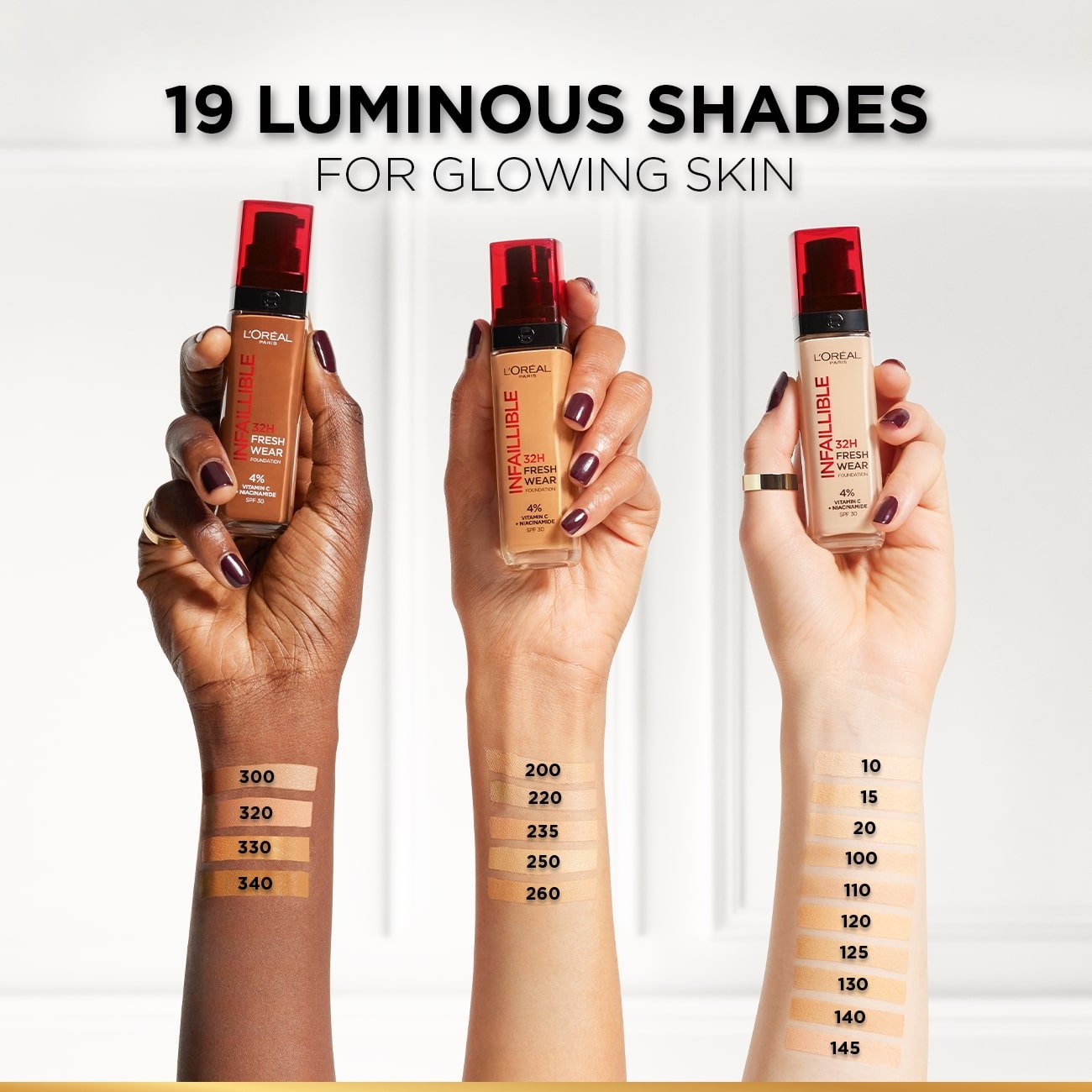 Infallible 32H Fresh Wear Face Makeup Foundation 140 Golden Beige | L ...