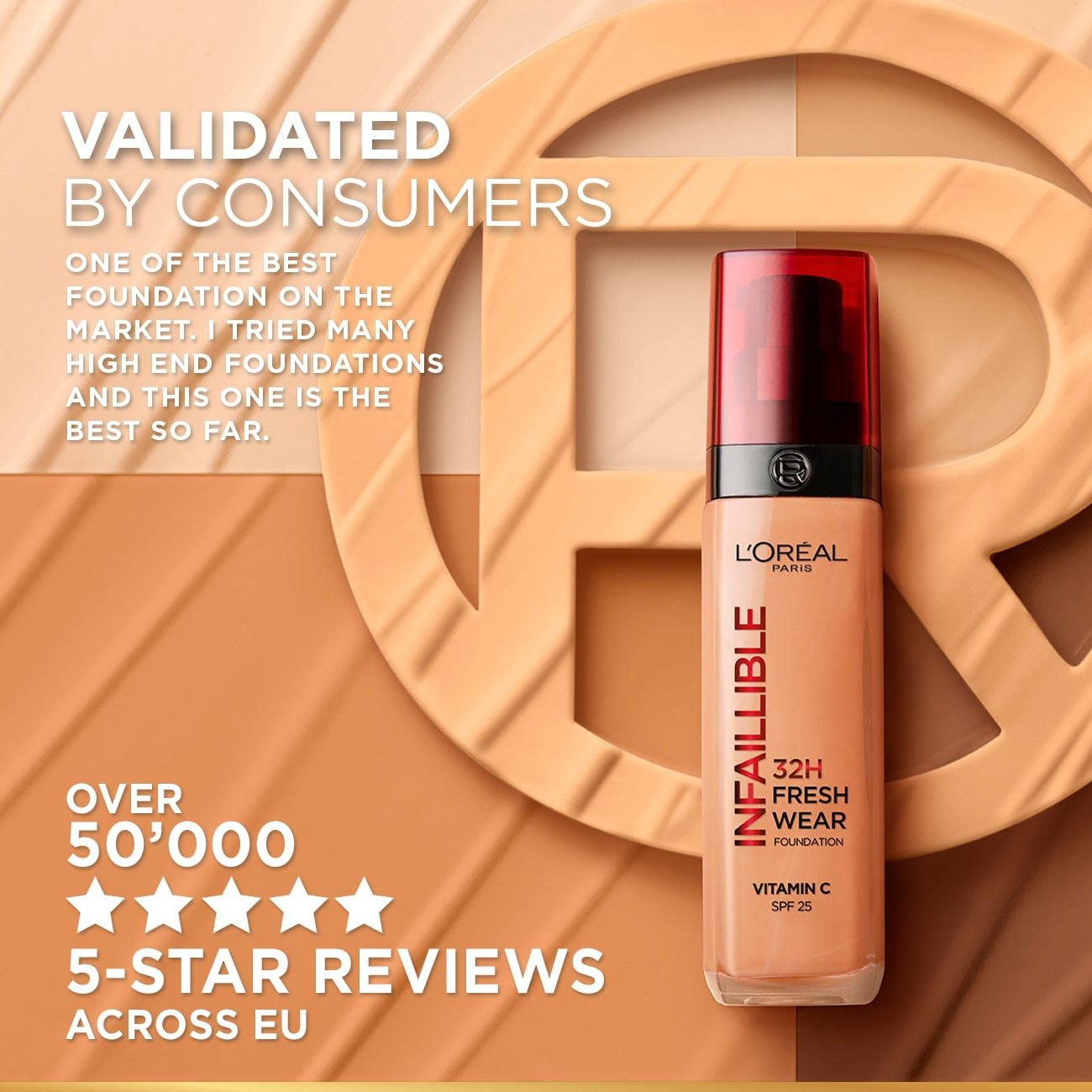 Infallible 32H Fresh Wear Face Makeup Foundation 140 Golden Beige | L ...